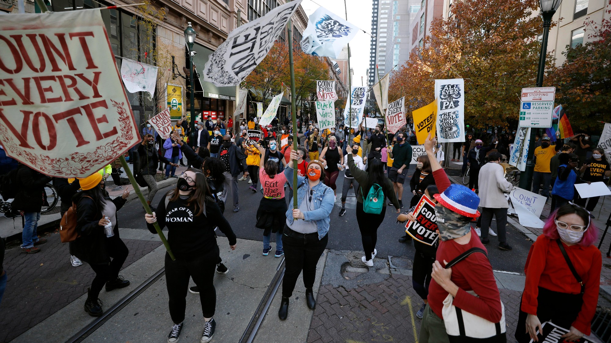 Trump Supporters Came to Philly to Stop the Vote. Progressive ...